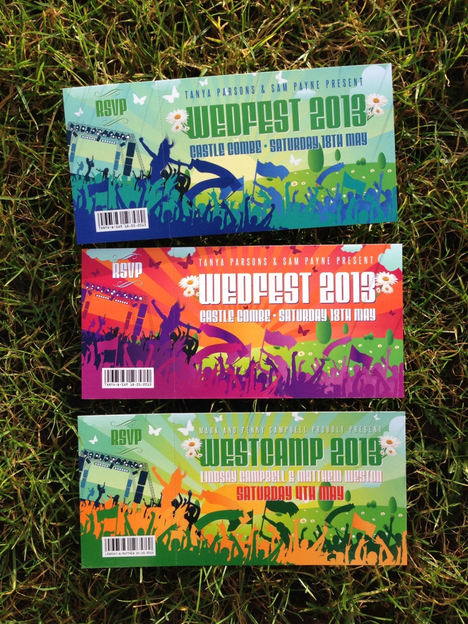 Wedfest Wedding Invites (samples) | Music Festival Wedding | Rock N ...