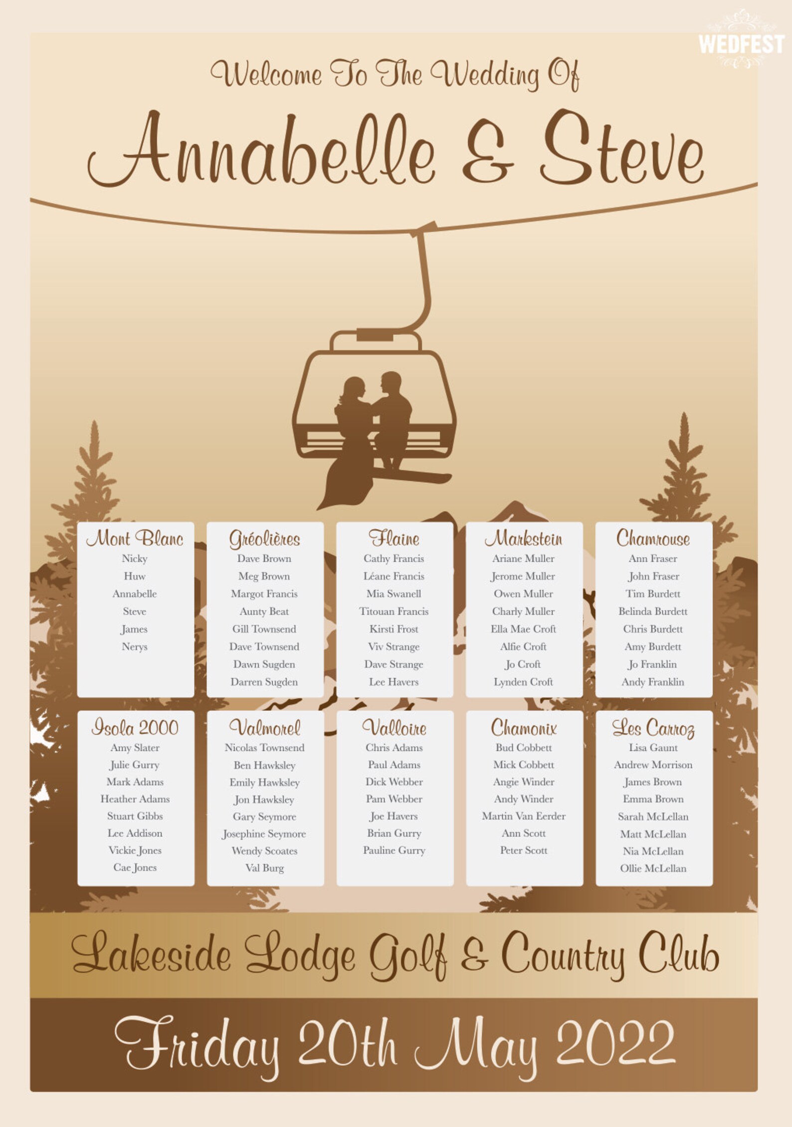 Ski Skiing Theme Wedding Table Seating Plans Ski Snowboard - Etsy UK