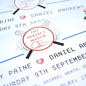Cricket Ticket Themed Wedding Invitations | Cricket Sports Wedding ...