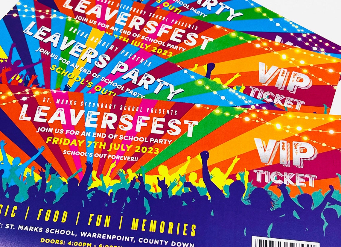 Leaversfest School Leavers Party Invite Tickets | School Leavers ...