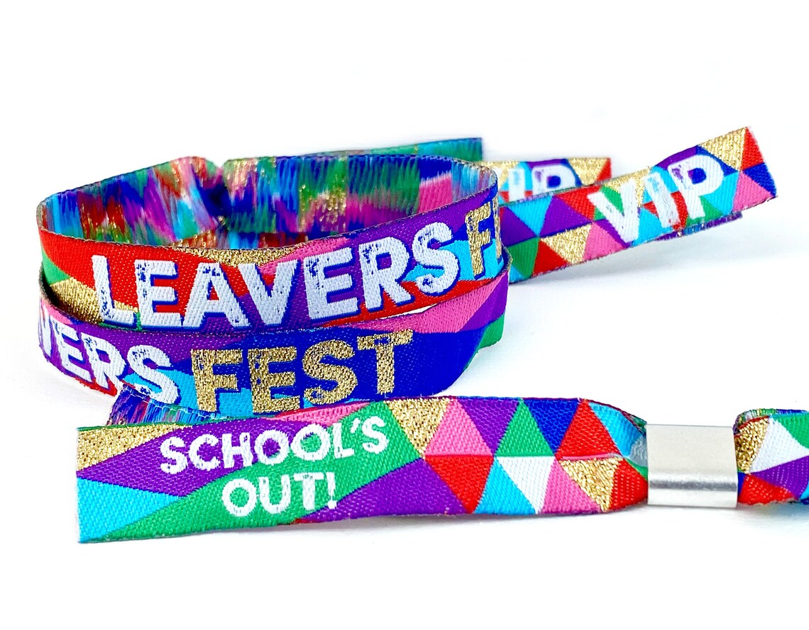 LEAVERS FEST End of School Festival Party Wristbands - Class of 2025 ...