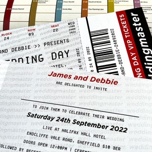 Ticket Gig Concert Ticket Wedding Invites (sample Pack) Festival ...