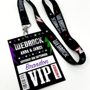 WEDROCK Personalised Wedding VIP Lanyard Passes ~ Wedrock Festival ...
