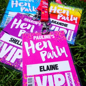 Personalised Hen Party VIP Pass Lanyards ~ Hen Do VIP Lanyards ~ Hen ...