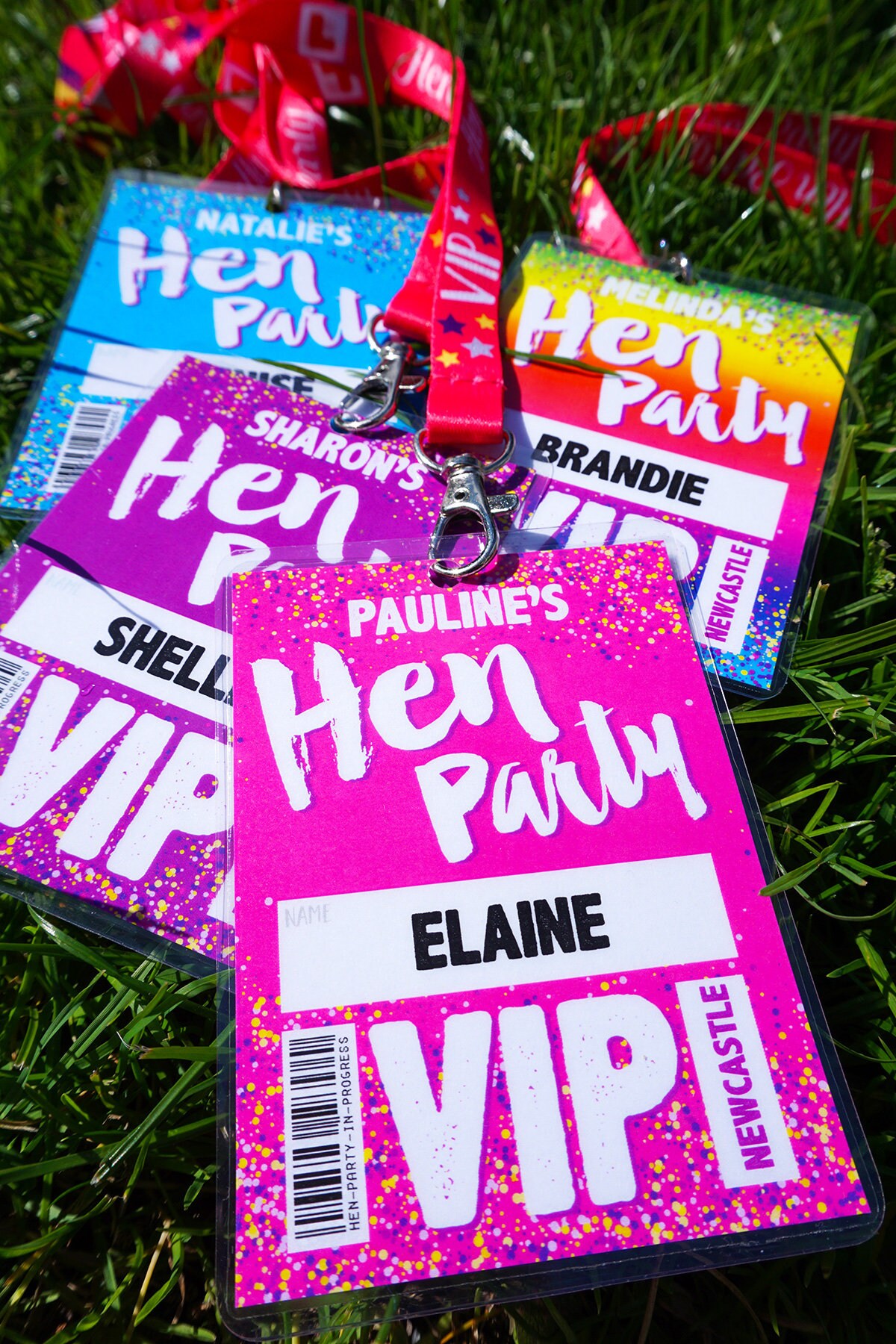 Personalised Festival Hen Do Party VIP Lanyard Passes Hen Party VIP