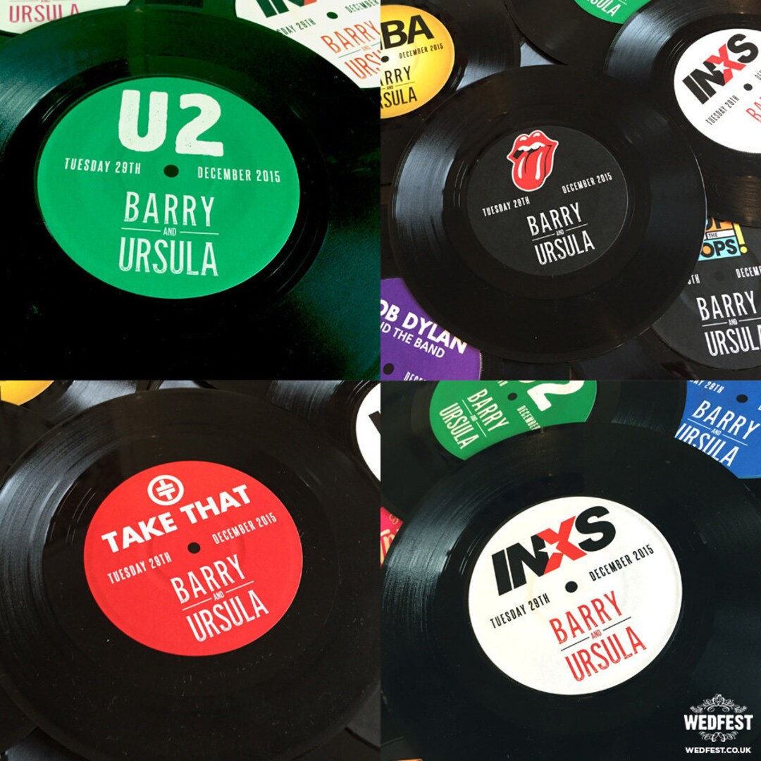 Vinyl Record Wedding Table Names / Table Numbers x 10 Festival Wedding ...