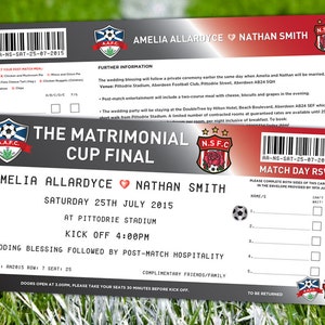 Football Ticket Wedding Invites (sample Pack) Football Party Invites ...