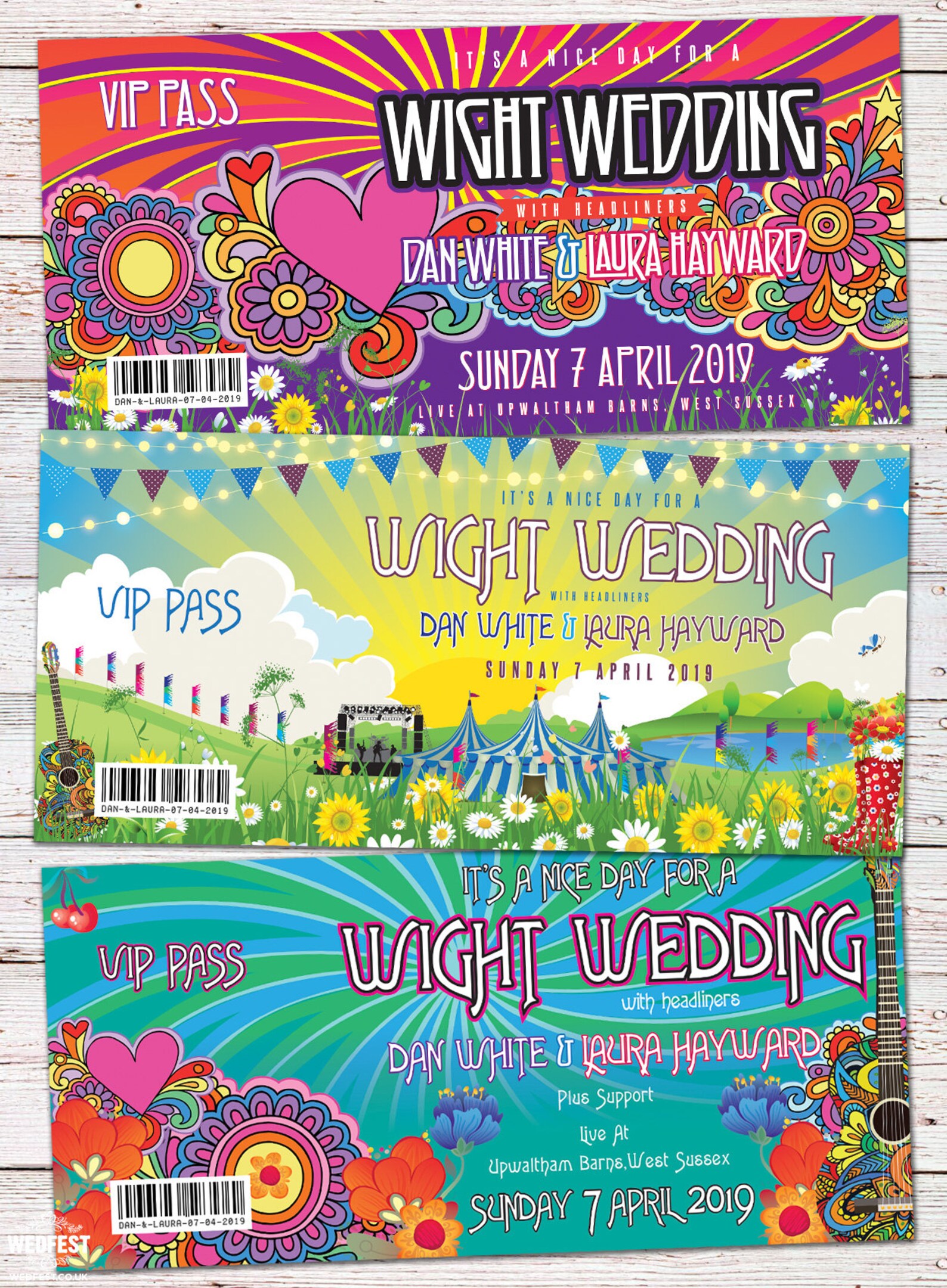 WEDFEST Festival Wedding Invitations Music Fest Wedding - Etsy UK