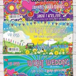 WEDFEST Festival Wedding Invitations (sample Pack) | Music Fest Wedding ...