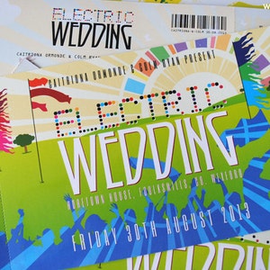 WEDFEST Festival Wedding Invitations (sample Pack) | Music Fest Wedding ...