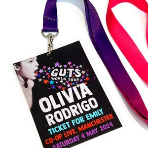 O ROD Guts Tour 2025 Personalised VIP Gifting Ticket Olivia Guts World ...