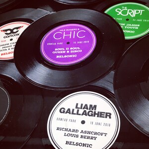 Vinyl Record Wedding Table Names or Table Numbers x 10 Festival Wedding ...