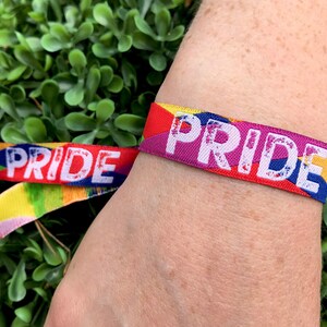PRIDE Wristbands - Gay Pride Wristbands - Lesbian LGBTQ Rainbow Pride ...