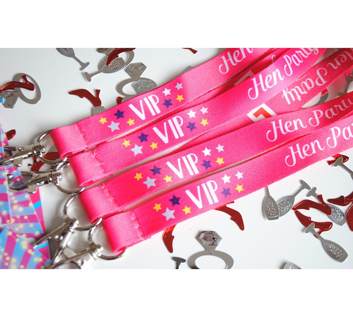 Hen Party VIP Pass Lanyards Hen Do Party Challenges Cards | Etsy UK