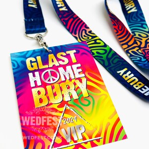 GLASTHOMEBURY Festival VIP Lanyards - Festival at Home Party Lanyard ...