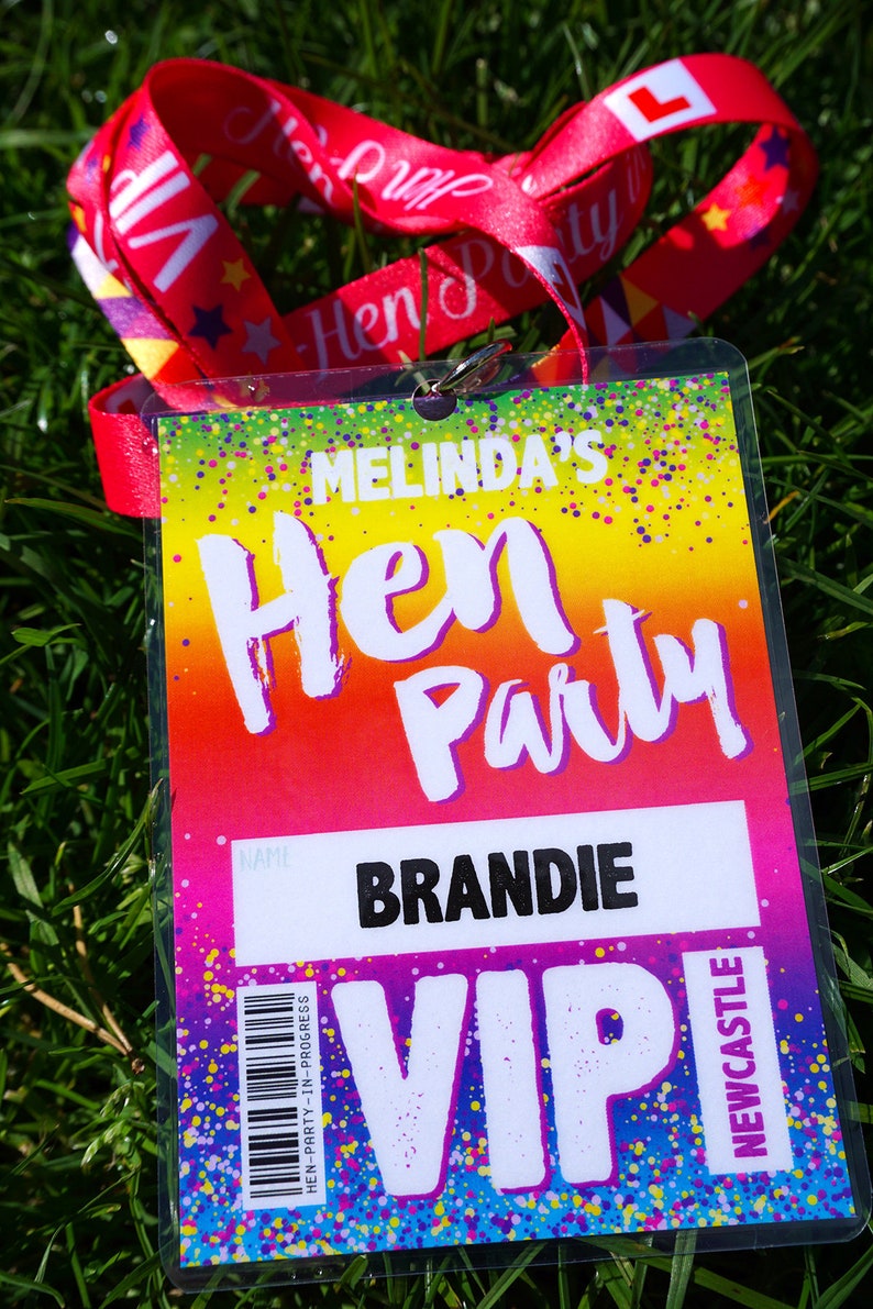 Personalised Festival Hen Do Party VIP Lanyard Passes Hen | Etsy