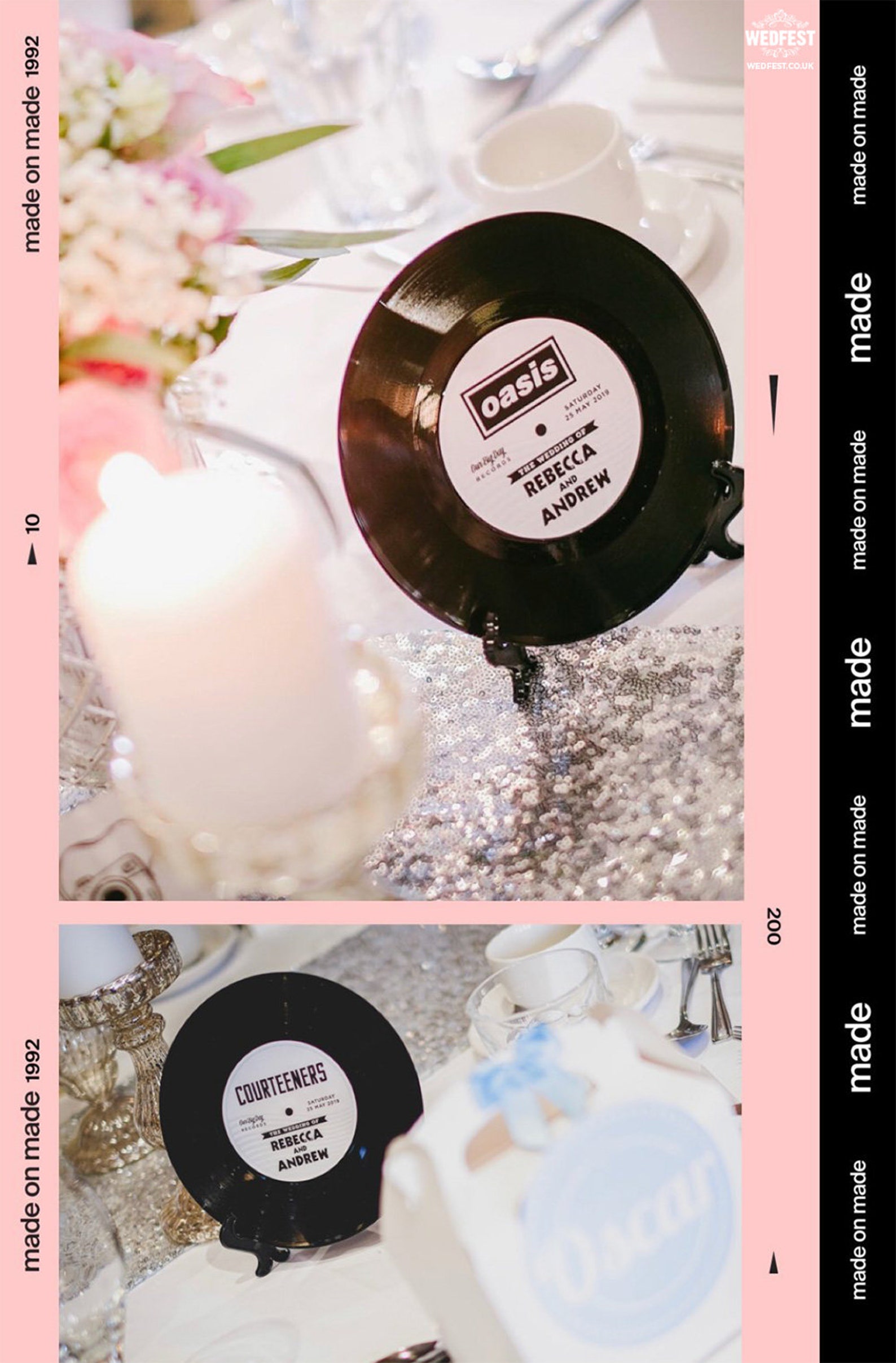 Vinyl Records Wedding Table Plan Retro Music Vinyls Wedding Seating ...