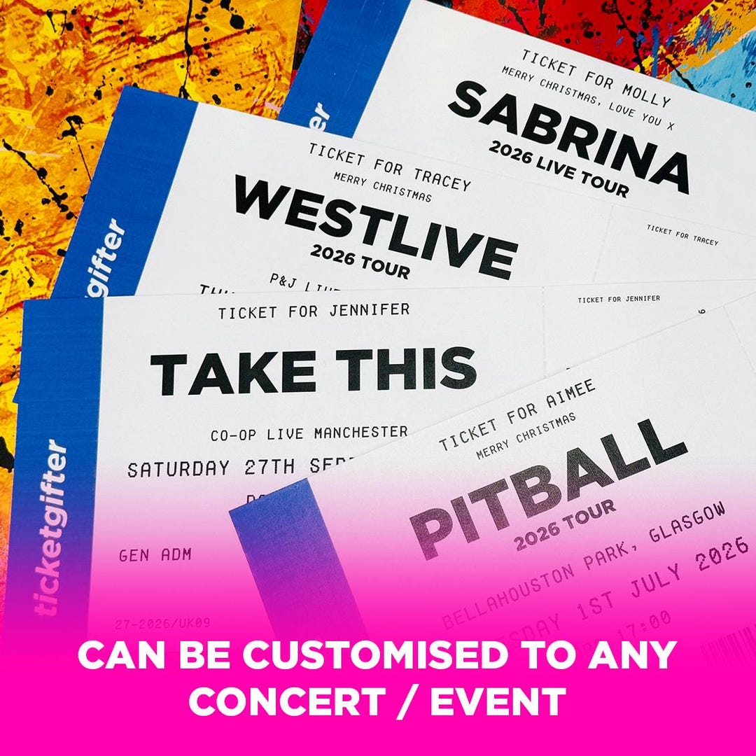 Customised Concert Gig Ticket - Westlife Gifting Ticket - Souvenir ...