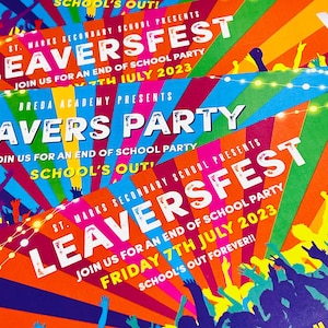 Leaversfest School Leavers Party Invite Tickets | School Leavers ...