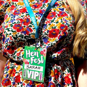 HENFEST ® (green) VIP Festival Hen Party Lanyard Pass ~ Hen Party VIP ...