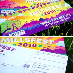 WEDFEST Festival Wedding Invitations (sample Pack) | Music Fest Wedding ...