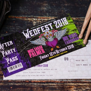 Rock Concert Wedding Invitations | Rock Music Festival Wedding | Rock N ...