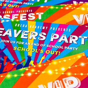 Leaversfest School Leavers Party Invite Tickets | School Leavers ...