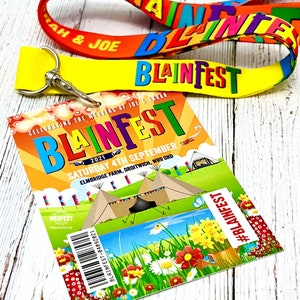 Wedfest Festival Wedding Lanyards Programmes (samples) - Etsy