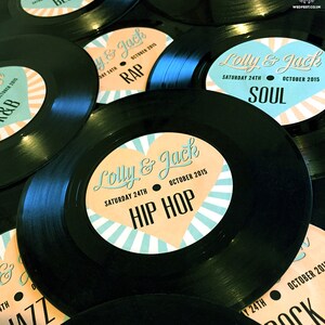 Vinyl Records Wedding Table Plan Retro Music Vinyls Wedding Seating ...