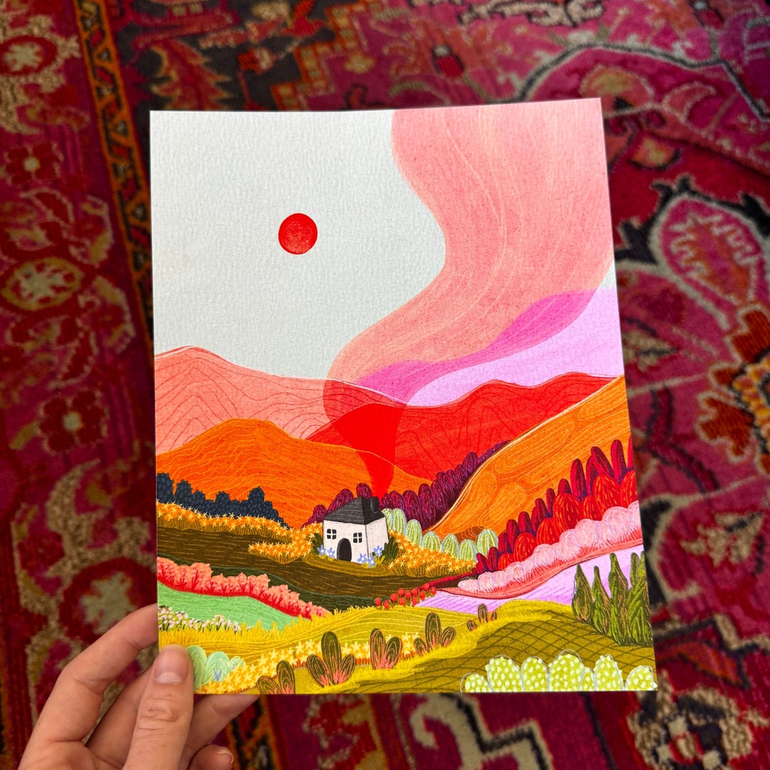 Cozy Cabin Art Print - Etsy