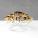 Laurel Fyfe Slumped Glass Vase Gold Trim Handkerchief Bowl Ruffled Post ...