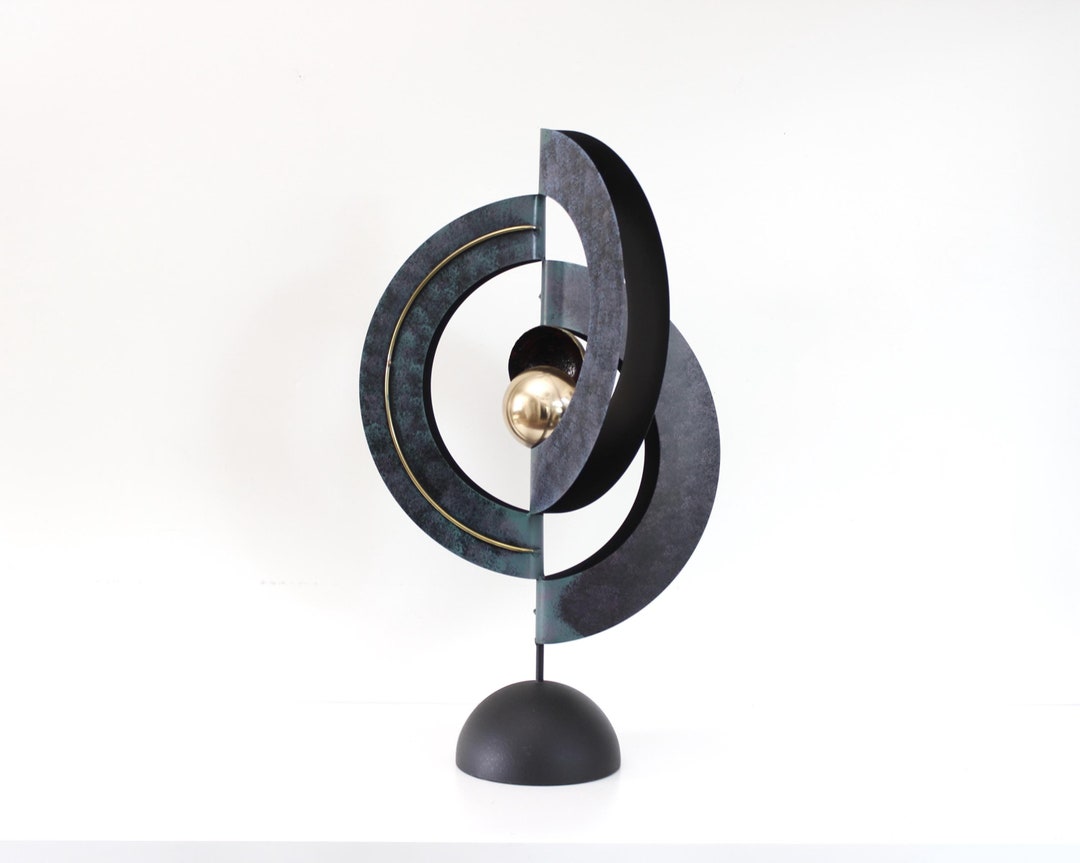 Large Curtis Jere Geometric Sculpture 1990s Postmodern Rings C. Jere ...