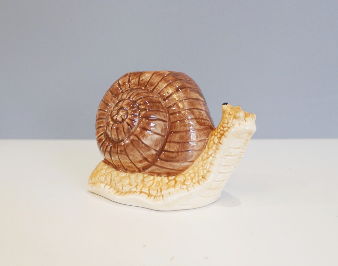 Vintage Ceramic Snail Planter Mid Century Handmade - Etsy