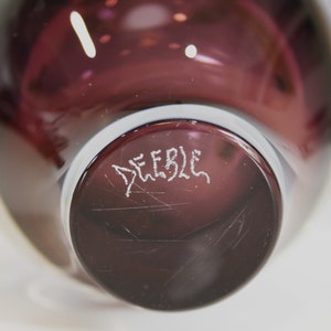 Vintage Robert Deeble Teardrop Vase Art Glass Purple Sommerso Handmade ...