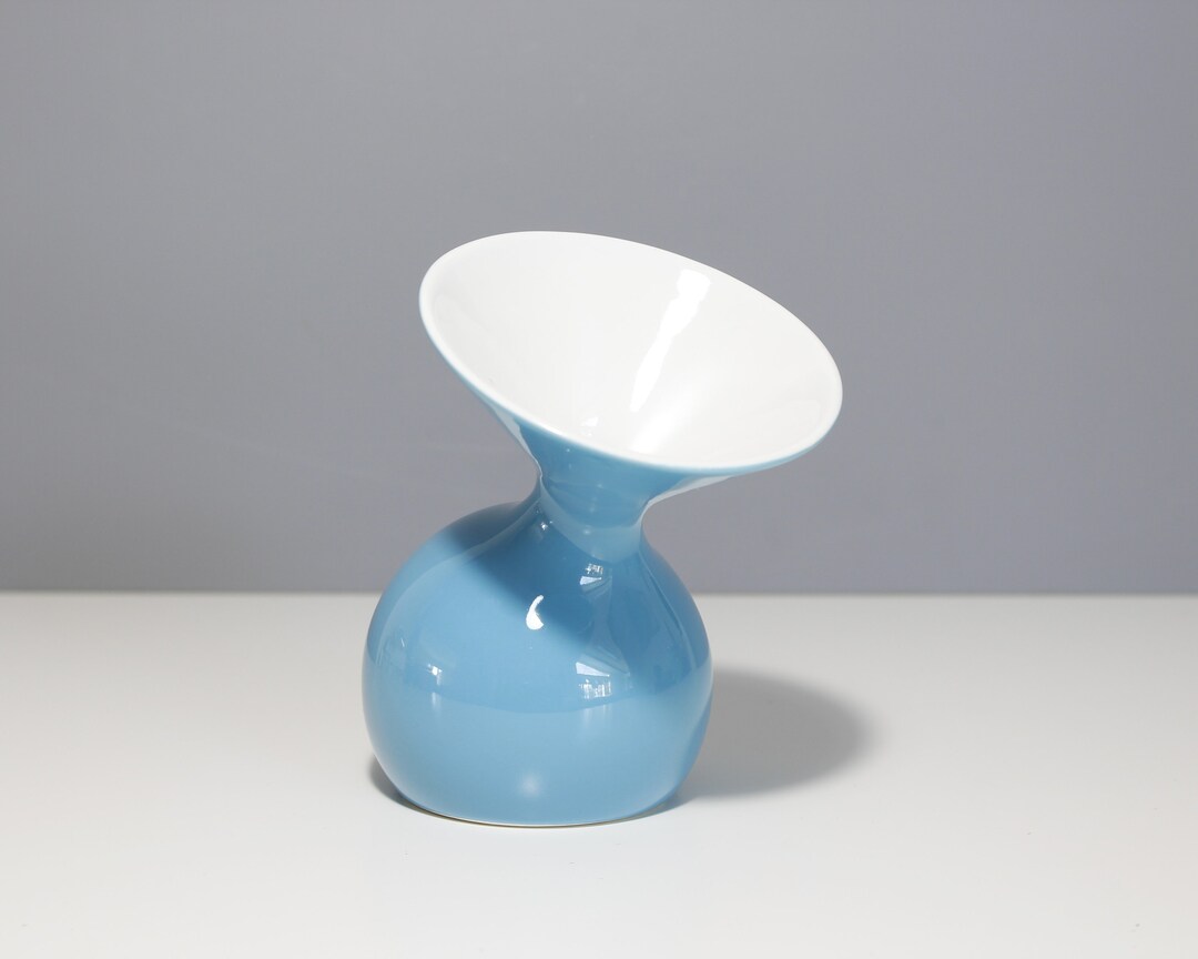 Vintage Asa Selection Germany Lulu Vase Blue White Ceramic - Etsy
