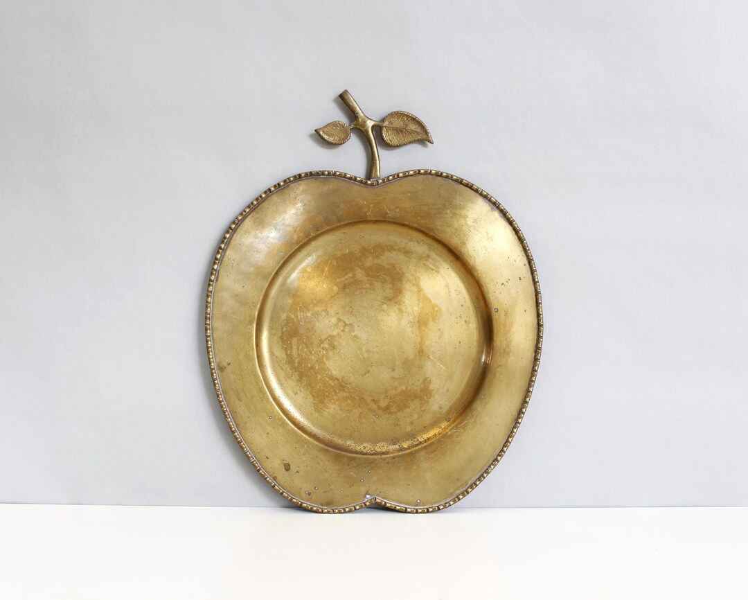 Vintage Rosenthal Netter Brass Apple Tray Charger Plate Platter Mid ...
