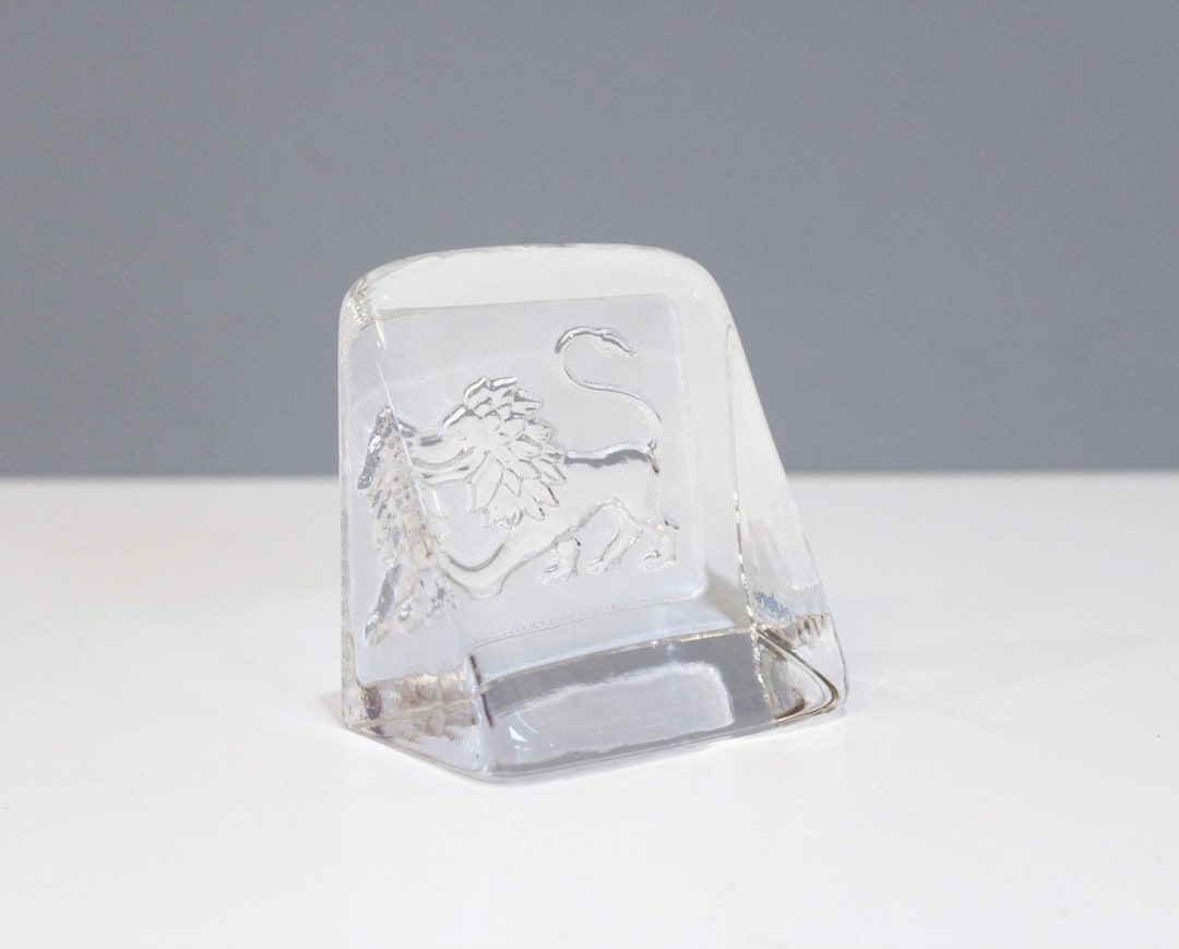 Nybro Sweden Glass Zodiac Paperweight Leo Lion Figurine Paul Isling - Etsy