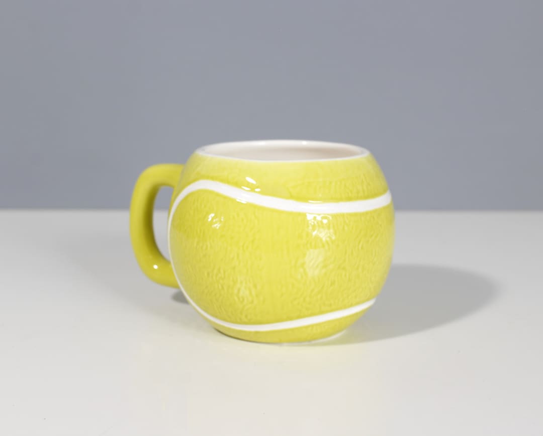 Vintage Tennis Ball Mug Sportcups 1980s Green White Cup - Etsy