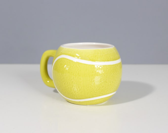 Vintage Tennis Ball Mug Sportcups 1980s Green White Cup - Etsy