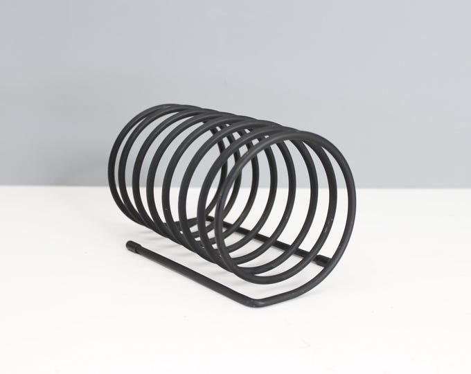 Vintage Metal Wire Letter Holder Desk Organizer Black Spiral Coil - Etsy