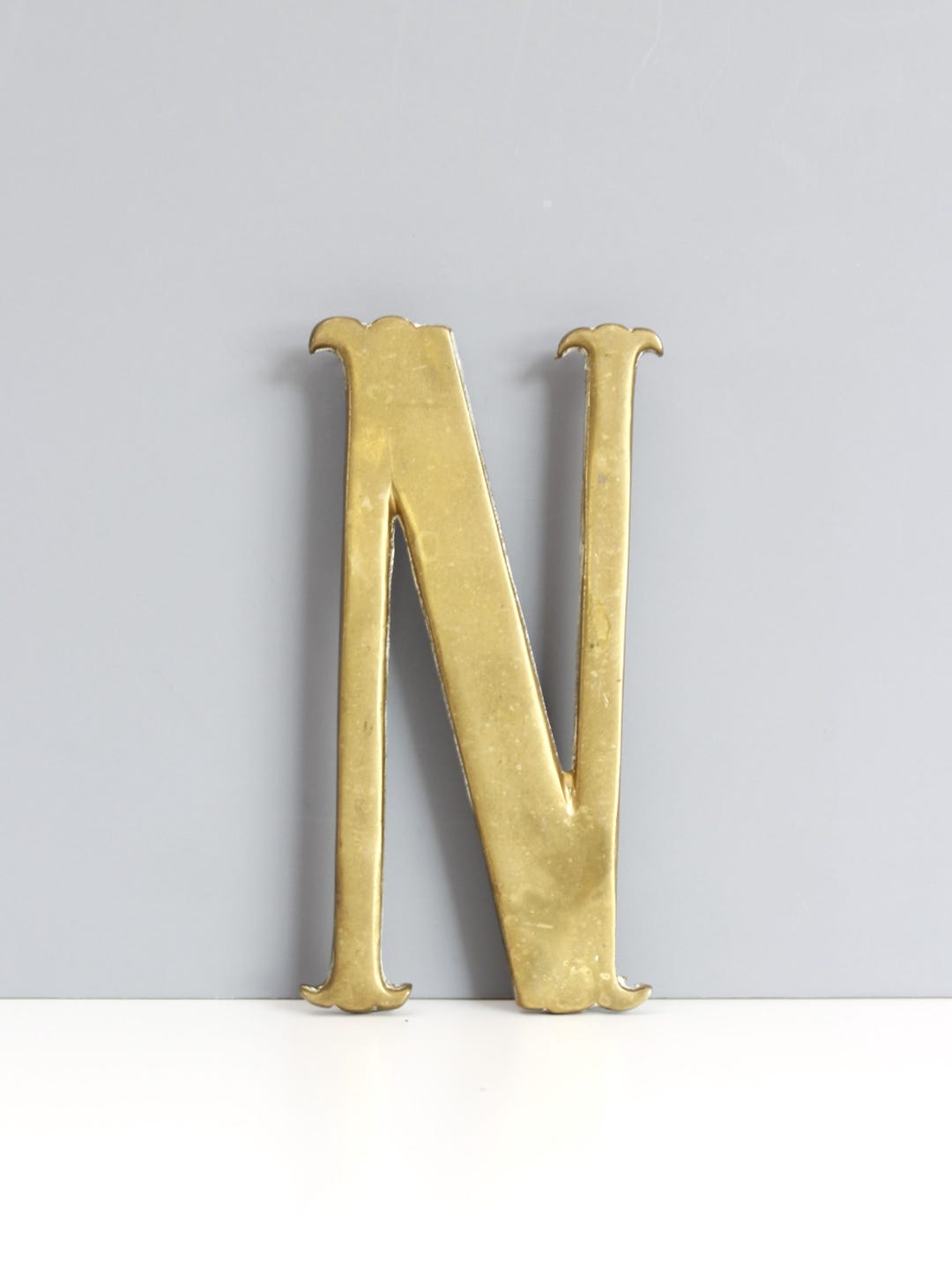 Large Brass Letter N Mid Century Wall Decor Trivet - Etsy