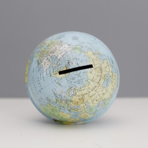 Vintage Metal Globe Coin Bank J. Chein & Co. - Etsy