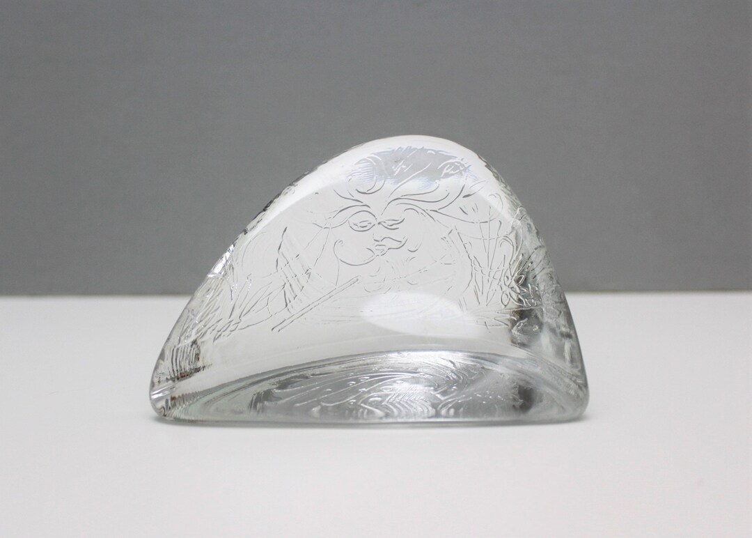 Iittala Finland Onnelliset Glass Paperweight Valto Kokko - Etsy