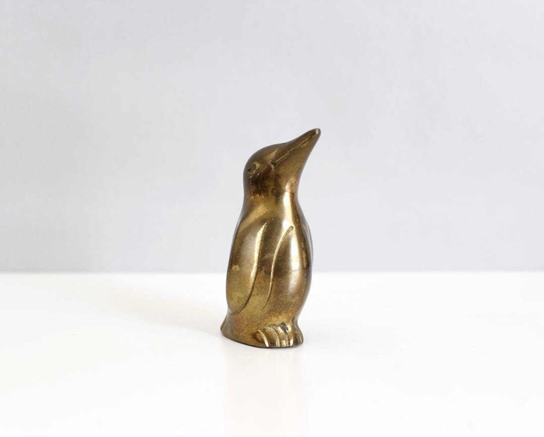 Vintage Brass Penguin Figurine Mid Century - Etsy