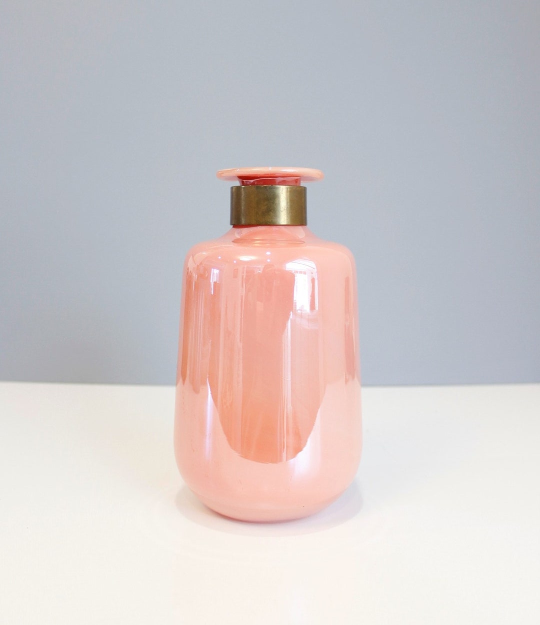 Dara International Art Glass Vase Peach Italy 1980s - Etsy