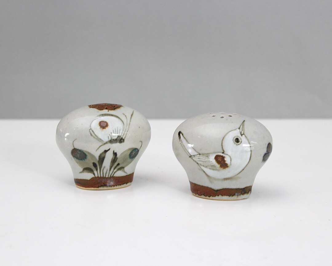 Ken Edwards Ceramic Salt & Pepper Shakers Tonala Mexico Pottery Birds ...