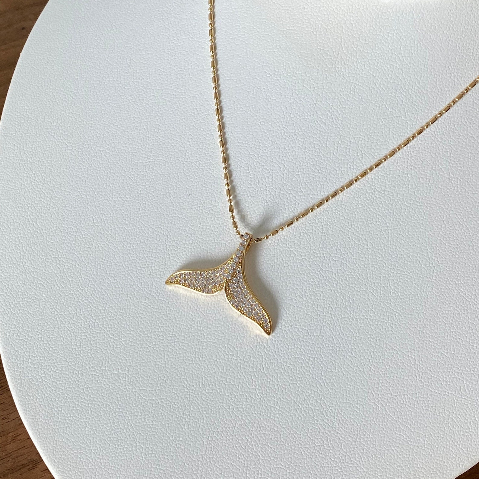 18K Gold Filled, Whale, Mermaid, Tail, Fluke, Pendant, Necklace ...