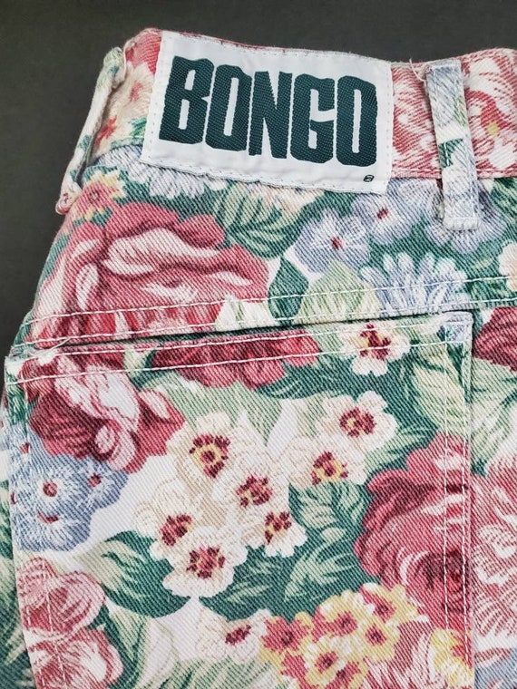 Vintage BONGO 1980s Denim Jacket Embellished buttons - Gem