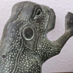 Vintage Green Verdigris Frog Doorstop Cast Metal Rare - Frog Bookend - Etsy