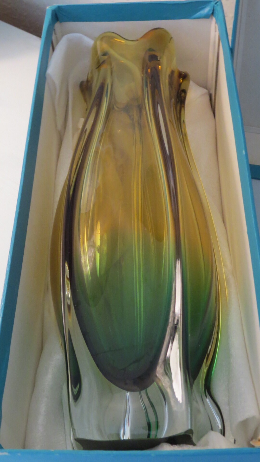 Vintage Japanese NARUMI Sanyu Fantasy Glass Vase - Art Glass Vase - 60 ...